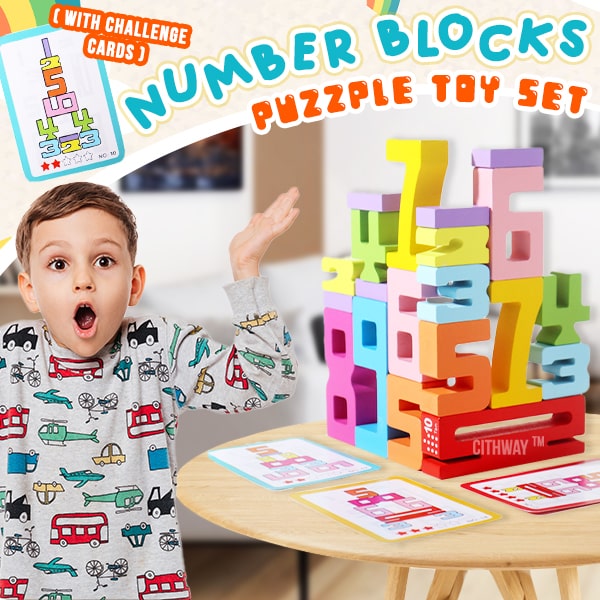 Cithway™ Maths Learning Number Building Blocks Toy Set – jammypicky