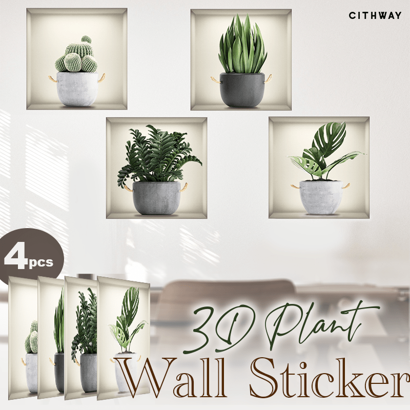 Self-Adhesive 3D Plant Wall Stickers – jammypicky