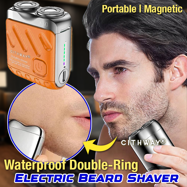 Cithway® Waterproof Double-Ring Electric Beard Shaver – jammypicky